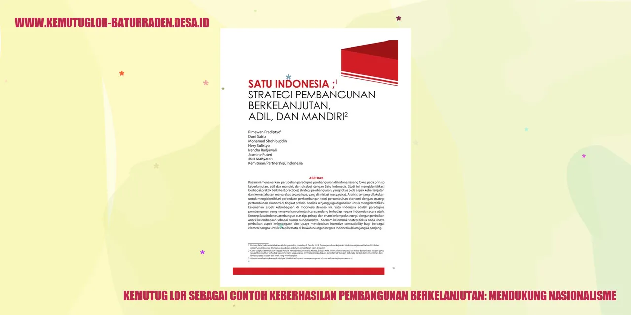 Kemutug Lor sebagai Contoh Keberhasilan Pembangunan Berkelanjutan ... Kemutug Lor sebagai Contoh Keberhasilan Pembangunan Berkelanjutan ...